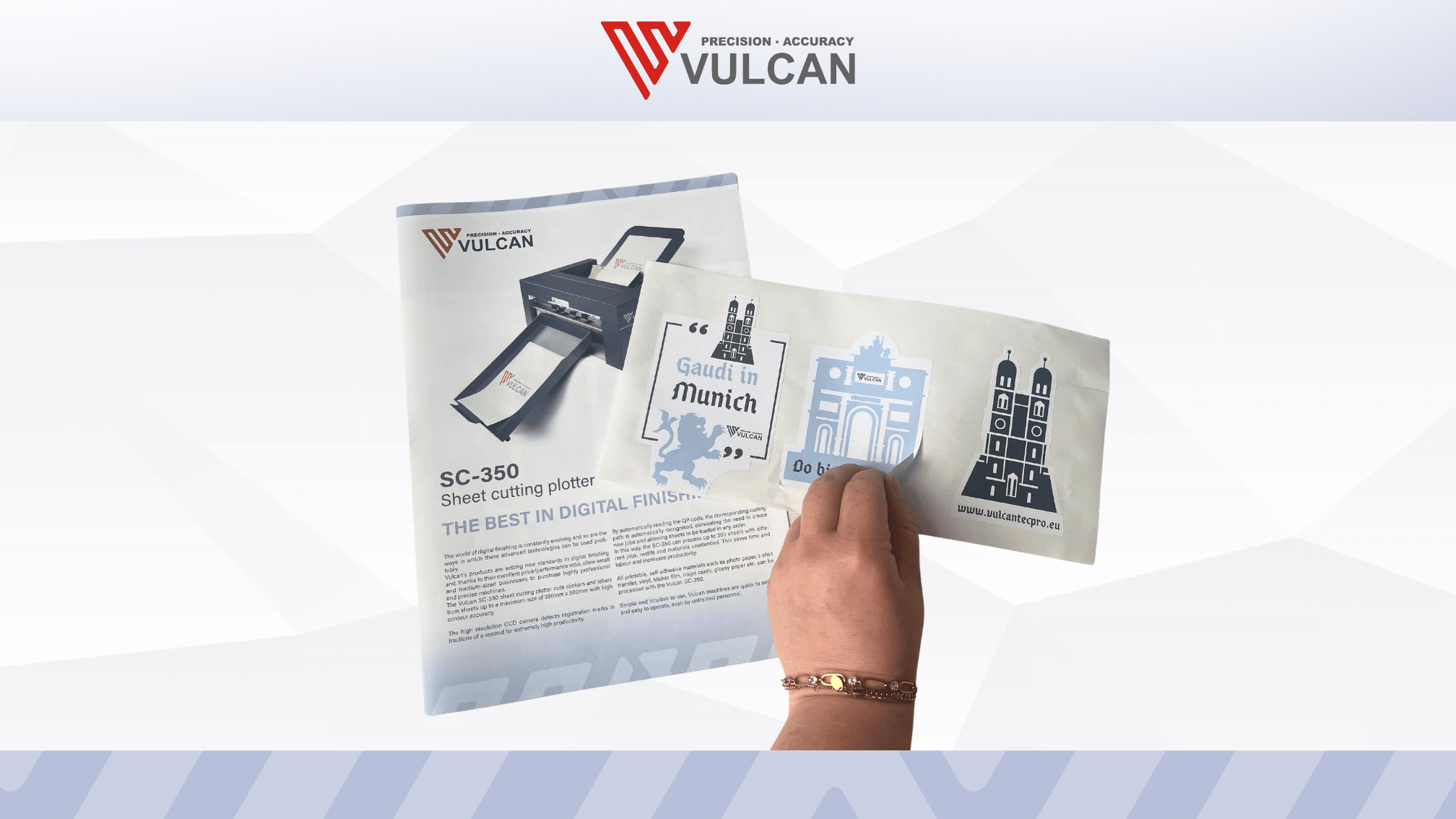 Efficient production of individual labels in very short runs with the Vulcan Sheet Cutter SC-350 ...
